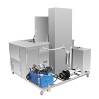 China PLC Control Industrial Ultrasonic Cleaner with Lift And Filtration System 560L for sale