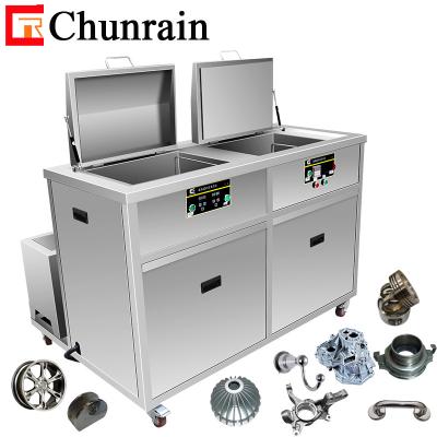 China Chunrain 25kHz 28kHz Powder Coating Paint Stripper Stripping Customized Size Turbine Two Tanks 38L Ultrasonic Cleaner for sale