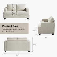 China Contemporary Beige Upholstered Sofa for Living Room for sale