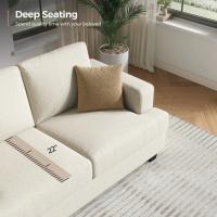 China Contemporary Beige Upholstered Sofa for Living Room for sale