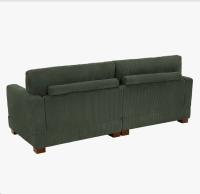 China Retro Style Green Corduroy 3-Seater Sofa for Living Room for sale