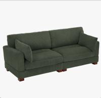 China Retro Style Green Corduroy 3-Seater Sofa for Living Room for sale