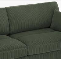 China Retro Style Green Corduroy 3-Seater Sofa for Living Room for sale