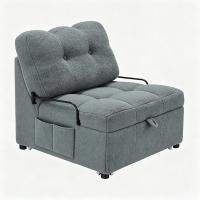 China Multi-Functional Convertible Chair Bed with Built-in Storage Compartment for sale