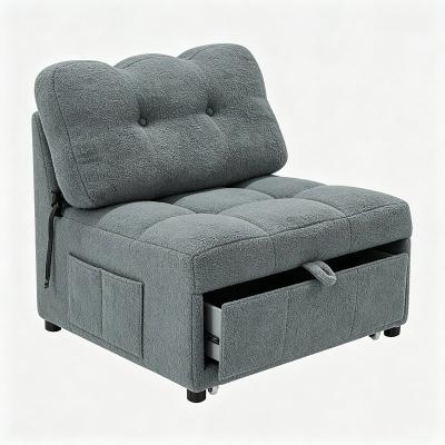 China Plush Teddy Upholstered Sofa Bed for Comfortable Daily Resting Needs for sale