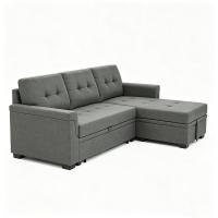 China Hidden Drawer Fabric Pull out Sofa Bed for Compact Studio Guest Room Use for sale