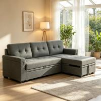 China Full Size Storage Tufted Pull out Sofa Bed for One Bedroom Apartment Use for sale