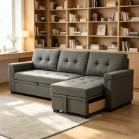 China Hidden Storage Chamber Tufted Sofa Bed for Student Dormitory Guest Rest for sale