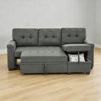 China Multi Compartment Storage Foldable Sofa Bed for Studio Flat Home Furniture for sale