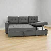 China Large Capacity Storage Tufted Sleeper Sofa Bed for Low Budget Family Rooms for sale