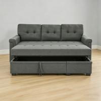 China Concealed Storage Drawer Fabric Sofa Bed for Downtown City Small Condos for sale