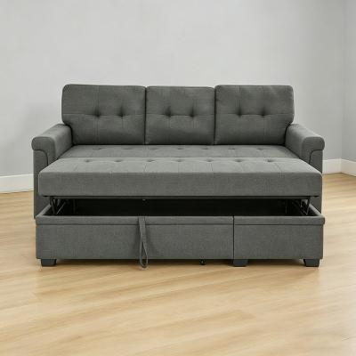 China Concealed Storage Drawer Fabric Sofa Bed for Downtown City Small Condos for sale