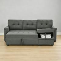 China Concealed Storage Drawer Fabric Sofa Bed for Downtown City Small Condos for sale