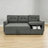 China Vintage Tufted Backrest Fabric Sofa Bed for Downtown City Luxury Apartments for sale