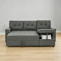China Modern Tufted Linen Fold up Sofa Bed for Young Professional Studio Homes for sale