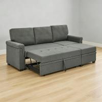 China Narrow Width Foldable Linen Sofa Bed for Limited Square Meter Living Rooms for sale