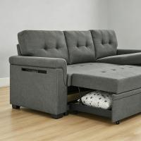 China Narrow Width Foldable Linen Sofa Bed for Limited Square Meter Living Rooms for sale