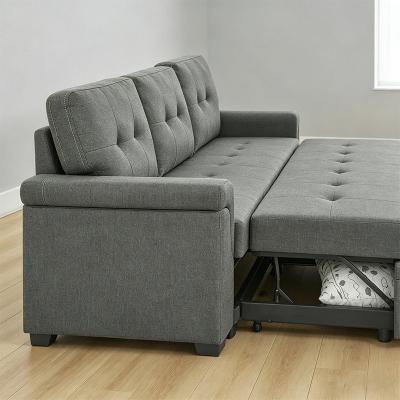 China Apartment Sized Convertible Tufted Sleeper Sofa Bed for Young Single Residents for sale