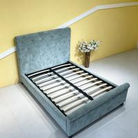 China Diamond Tufted Upholstered Bed Frame Solid Support Bed Legs for Modern Bedroom Furniture for sale