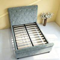 China Diamond Tufted Upholstered Bed Frame Solid Support Bed Legs for Modern Bedroom Furniture for sale