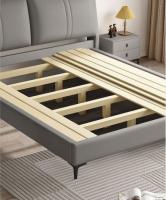 China Sturdy Wooden Bedroom Bed with Elegant Headboard Design for sale