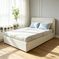 China Modern Home Bedroom King Size Bed with Wooden Storage Frame for sale