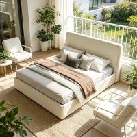 China Modern Home Bedroom King Size Bed with Wooden Storage Frame for sale