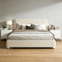China Comfortable Luxury King Size Bed with Wooden Bedroom Frame for sale
