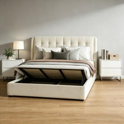 China Luxury Style Wooden King Bed with Under Bed Storage Design for sale