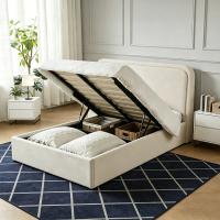 China Contemporary Upholstered Bed Frame with Hidden Storage for sale