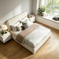 China Contemporary Upholstered Bed Frame with Hidden Storage for sale