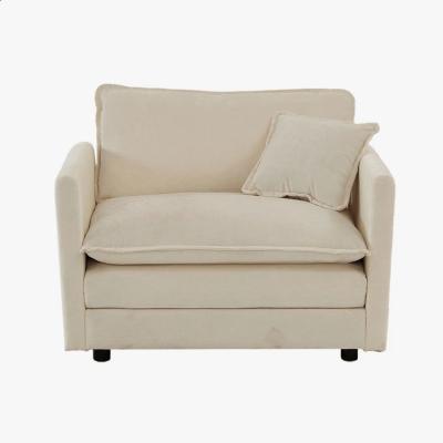 China Modern Single-Seat Beige Upholstered Sofa for Living Room for sale