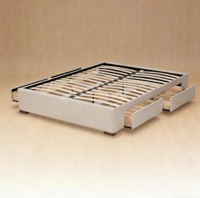 China Modern and Contemporary Fabric Upholstered 4-Drawer Platform Storage Bed Frame for sale