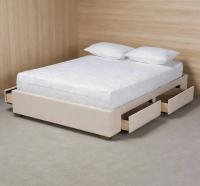 China Modern and Contemporary Fabric Upholstered 4-Drawer Platform Storage Bed Frame for sale