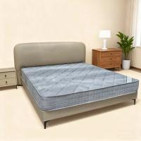 China Light Brown Minimalist Leather Bed with Smooth Curved Headboard for sale