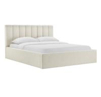 China Modern Style Double Bed with Grey Leather Headboard for sale