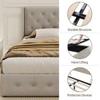 China Minimalist Button-Tufted Ottoman Bed for sale