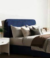 China Multi-Color Boucle Upholstered Bed Modern Soft Headboard Platform Bed for sale