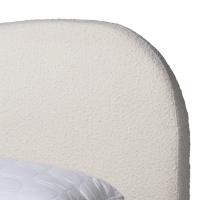 China Cozy Boucle Upholstered Platform Bed with Headboard for sale