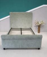 China Modern Upholstered Double Size Bed in Chenille Fabric for sale