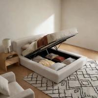 China Contemporary Upholstered Platform Bed with Underbed Storage for sale