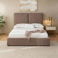 China Modern Split Headboard Linen Bed for sale