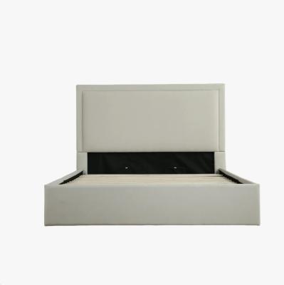 China Minimalist Light Grey Upholstered Storage Bed for sale