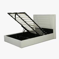 China Minimalist Light Grey Upholstered Storage Bed for sale