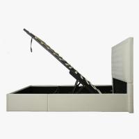 China Minimalist Light Grey Upholstered Storage Bed for sale