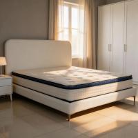 China Soft Textured Upholstered Bed Offers Plush Comfort and Timeless Style for Modern Bedrooms for sale