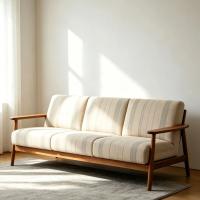 China Soft and Fluffy Cloud-Like Cream Sofa with Removable Fabric, Cozy Living Room Upholstered Furniture for sale