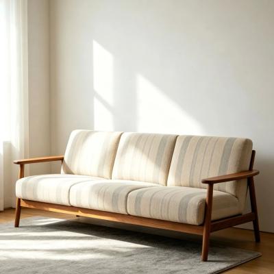 China Soft and Fluffy Cloud-Like Cream Sofa with Removable Fabric, Cozy Living Room Upholstered Furniture for sale