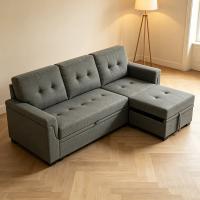 China Deep Storage Drawer Convertible Fabric Sofa Bed for Downtown Tiny Apartments for sale