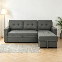 China Deep Storage Drawer Convertible Fabric Sofa Bed for Downtown Tiny Apartments for sale
